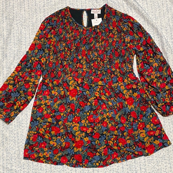 Ingrid & Isabel | Tops | Isabel Floral Blouse Red Blue Yellow | Poshmark